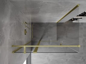 Mexen Mist T, 1-křídlý ​​sprchový kout 105 x 110 cm, čiré sklo, zlatá matná, 8A4T-105-110-55-00