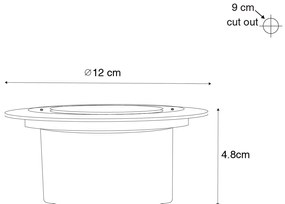 Moderní bodové světlo do země ocel vč. LED IP65 solární - Terry