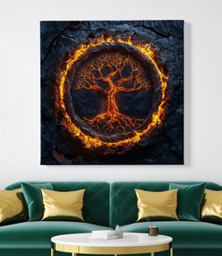 Obraz na plátně - Strom života Gran Fuego FeelHappy.cz Velikost obrazu: 80 x 80 cm