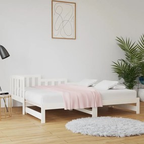 vidaXL Výsuvná postel 2x (90 x 190) cm masivní borovice [820746] Barva: Bílá