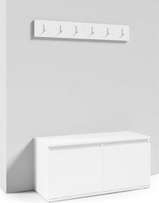 Eka Předsíňová stěna s čalouněnými panely Trinity 26 - Bílá / Tmavá hnědá 2308