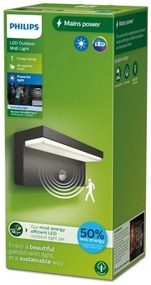 Philips - LED Venkovní nástěnné svítidlo se senzorem BUSTAN LED/3,8W/230V IP44