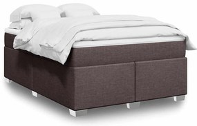 Box spring postel s matrací tmavě hnědá 140x190 cm textil 3285133