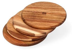 Holm Sada podtácků z akáciového dřeva 10,2x0,8 cm (4 ks)