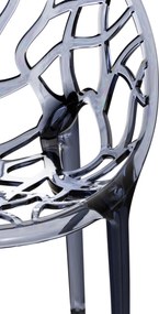 Stohovatelná židle CRYSTAL – šedá