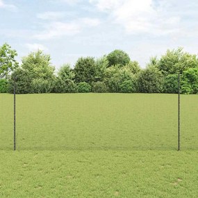 Svařovaná drátěná plotovina s tyčkami 25 x 1,4 m Šedá Síťovina 3336608