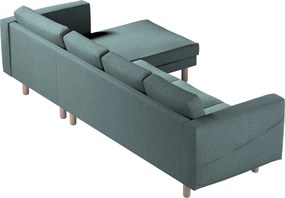 Potah na pohovku IKEA Norsborg 4-místná se šezlongem barva modrá látka pletený vzor