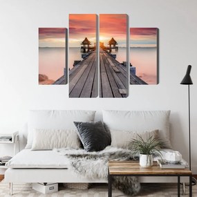 Vícedílný obraz Mlžné Moře Nedostatek Nedostatek Plátno Canvas 200x150