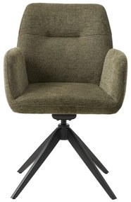 Designová otočná židle Talaith olivová zelená