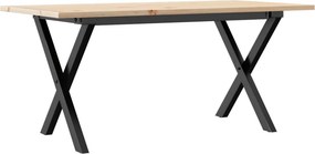 Konferenční stolek s X rámem 90x40x45 cm borové dřevo a ocel 3282686