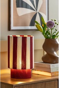 Červená/bílá provazová stolní lampa (výška 35 cm) Vienna Stripes – Leitmotiv