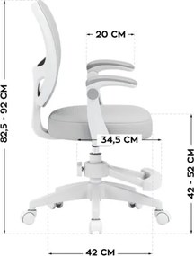 Dětská otočná židle Mark Adler Junior 3.1 Grey