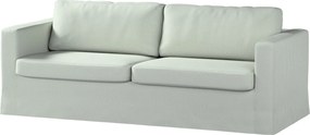 Potah na pohovku IKEA  Karlstad 3-místná, nerozkládací, dlouhý barva modrá látka pletený vzor