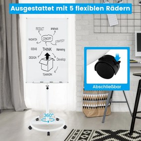 Costway Stojan na flipchart na kolečkách s magnety a značkami Výškově