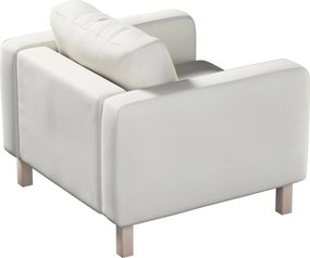 Potah na křeslo IKEA Karlstad, krátký barva šedá látka lesklé, pletený vzor, sametová