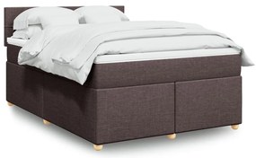 Box spring postel s matrací tmavě hnědá 140x200 cm textil 3289006