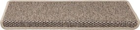 Samolepící nášlapy na schody vzhled sisal 15ks 65x21x4cm béžové 326890