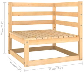 vidaXL Marketos 8dílná zahradní sedací souprava s poduškami masivní borovice