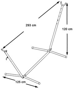 Stojan na houpací síť - kovový