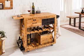 Designová barová skříňka Winebar 92 cm mango