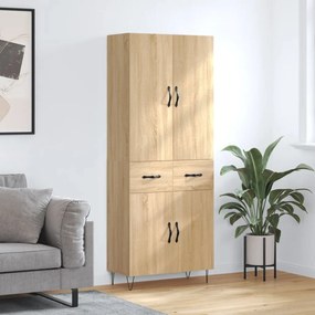 Skříň highboard dub sonoma 69,5 x 34 x 180 cm kompozitní dřevo 3198180