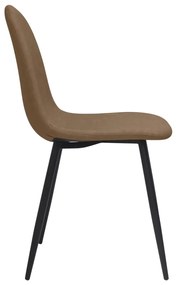 Jídelní židle 4 ks 45 x 53,5 x 83 cm tmavě hnědé umělá kůže - Default Title