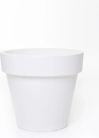 Květináč LEVANTA, plast, výška 54 cm, bílý