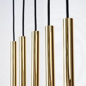 Závěsná lampa SOLLUX PASTELO 5L leštěné zlato G9 5x8W bez žárovky SL.1198