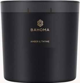 Ručně vyrobená vonná svíčka se třemi knoty Amber & Thyme (jantar, tymián, eukalyptus a jasmín)