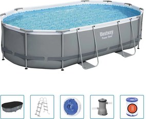Bestway Power Steel Bazénový set oválný 488 x 305 x 107 cm