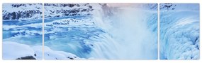 Obraz - Chladné vodopády (170x50 cm)