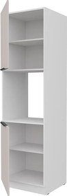 COMO | vysoká skříňka 60 DP-210 2F na vestavnou troubu | 60 cm | bílá/kašmír