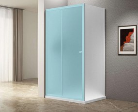 Aqualine Ugga - Sprchová stěna 185x80 cm, sklo Brick, bílá AWP80