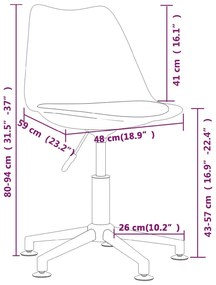 Otočné jídelní židle 2 ks modré textil