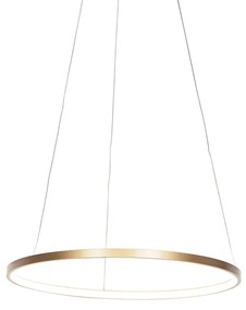 Moderní kruhová závěsná lampa zlatá 60 cm vč. LED - Anella