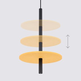 Sollux Lighting Závěsná lampa FELTRO 1 černá/žlutá