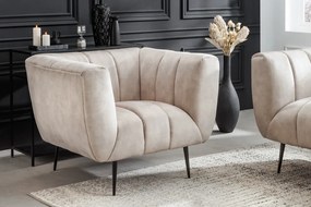 Designové křeslo Manaris šampaňská samet 105cm