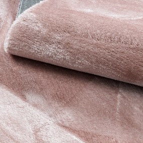 Dywany Łuszczów, Kusový koberec Visco Rabbit Pink 8, 80x150, růžová, dětský pokoj