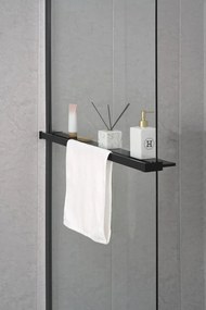 Sapho police na walk-in zástěnu 142 cm černá matná EG1425