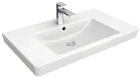 Villeroy & Boch Subway 2.0 - Umyvadlo 800x470 mm, s přepadem, otvor pro baterii, CeramicPlus, alpská bílá 71758GR1