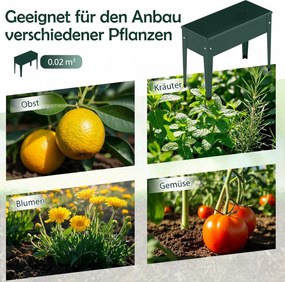 Costway Vyvýšený záhon kovový Vyvýšený zahradní záhon do 20 kg Květináč