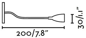 FARO 40996 - LED Nástěnná lampička LOKE LED/3W/100-240V