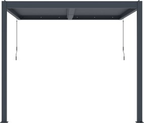 Bioklimatická pergola G21 Trenton 3x3 m, antracitová hliníková