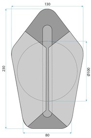 Toolight Nástěnné LED osvětlení Glamour G030-W zlaté