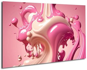 Abstraktní obraz růžový koktejl Rozměr: 120 x 80 cm