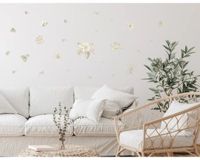 Samolepící dekorace Pastelové květy, 30 x 30 cm