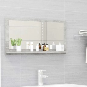 Koupelnové zrcadlo betonově šedé 80x10,5x37 cm kompozitní dřevo