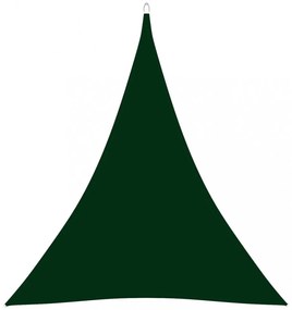 Stínící plachta trojúhelníková 5 x 7 x 7 m oxfordská látka Dekorhome Tmavě zelená