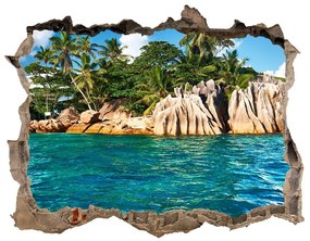Wallmuralia Nálepka fototapeta 3D výhled Tropický ostrov 95x64 cm