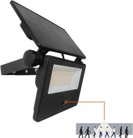 LED Solární reflektor se sen. NCS G2 LED/20W/3,7V 3000/4000/6500K IP54 2600 mAh